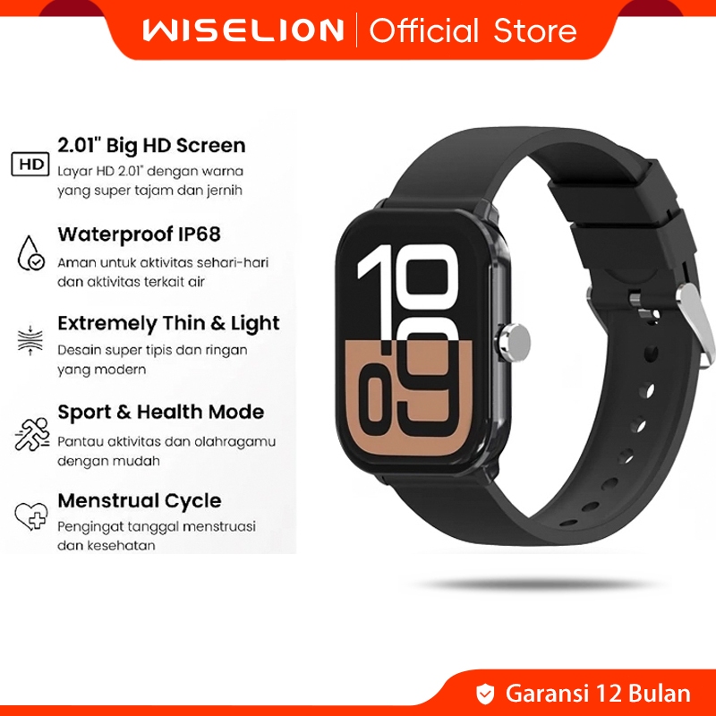 Jual WISELION W9 Pro Fashionable Smartwatch - Women Health Monitoring ...