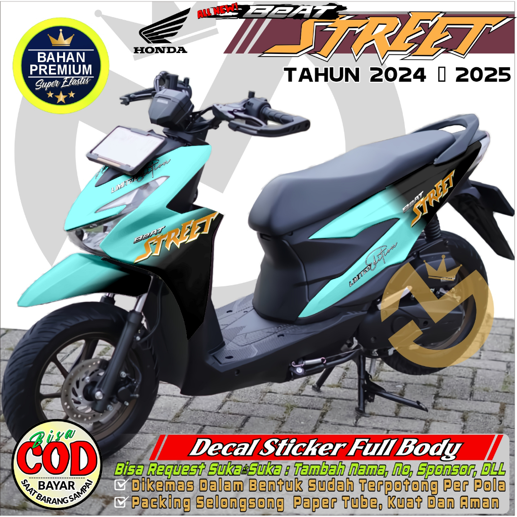 Jual Decal Sticker Full Body Honda Beat Street 2024 Motif 2 Warna ...