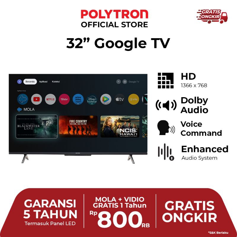 Jual Google TV POLYTRON 32" inch Smart Cinemax PLD-32RG9059 | Shopee ...