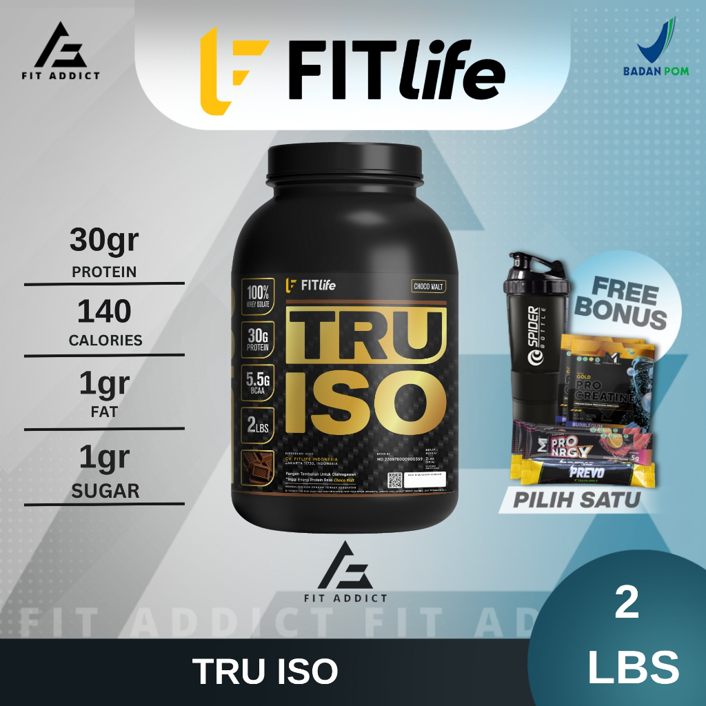 Jual Fitlife Tru Iso 2 Lbs Lb 2Lbs 2Lb 900 Gram True Isolate 100% Whey ...