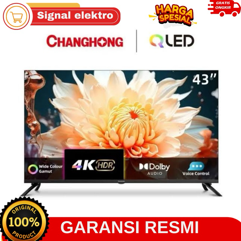 Jual Changhong QLED TV 4K 43inch Google Smart TV Digital TV (U43QCN1 ...