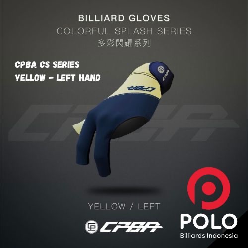 Jual CPBA Colorful Splash Series Billiard Gloves - Yellow - Left Hand ...