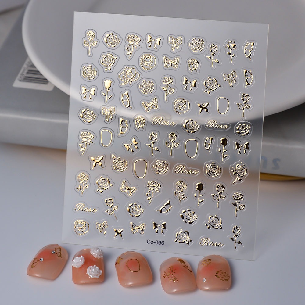 Jual [KuuKuu]Nail Art Sticker Flower Aurora 5D Premium - Stiker Kuku ...