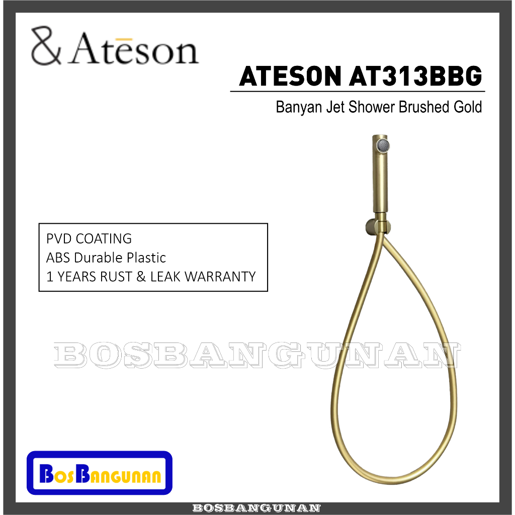 Jual Jet Shower Set ATESON AT313BBG / Banyan Jet Shower Brushed Gold ...