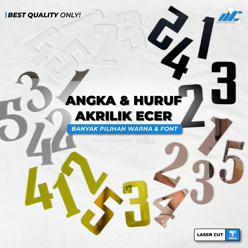 Jual NOMOR RUMAH / ANGKA HURUF TIMBUL / ANGKA HURUF AKRILIK ECER ...