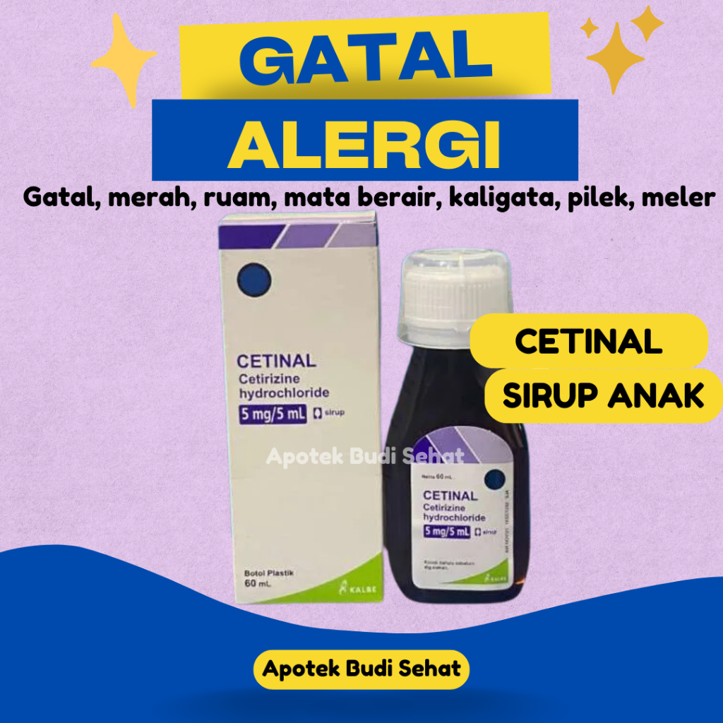 Jual Obat Gatel Anak Sirup Gatal Alergi Biduran Merah Alergi Debu Pilek ...