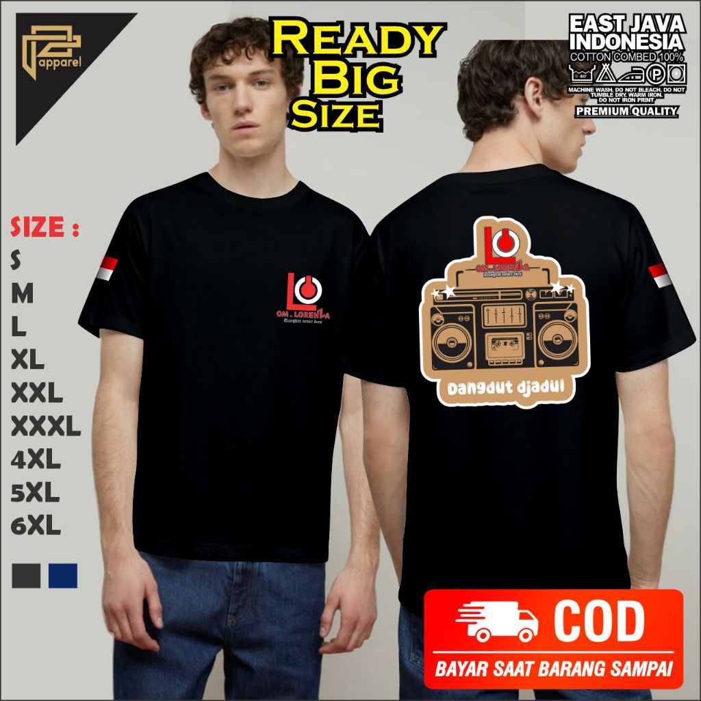 Jual baju kaos OM LORENZA indonesia dangdut jadul bahan adem big sieze ...