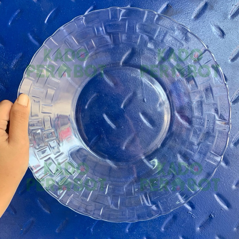 Jual Piring Kaca Anyaman - Piring Makan Tebal Besar Cantik - Piring ...