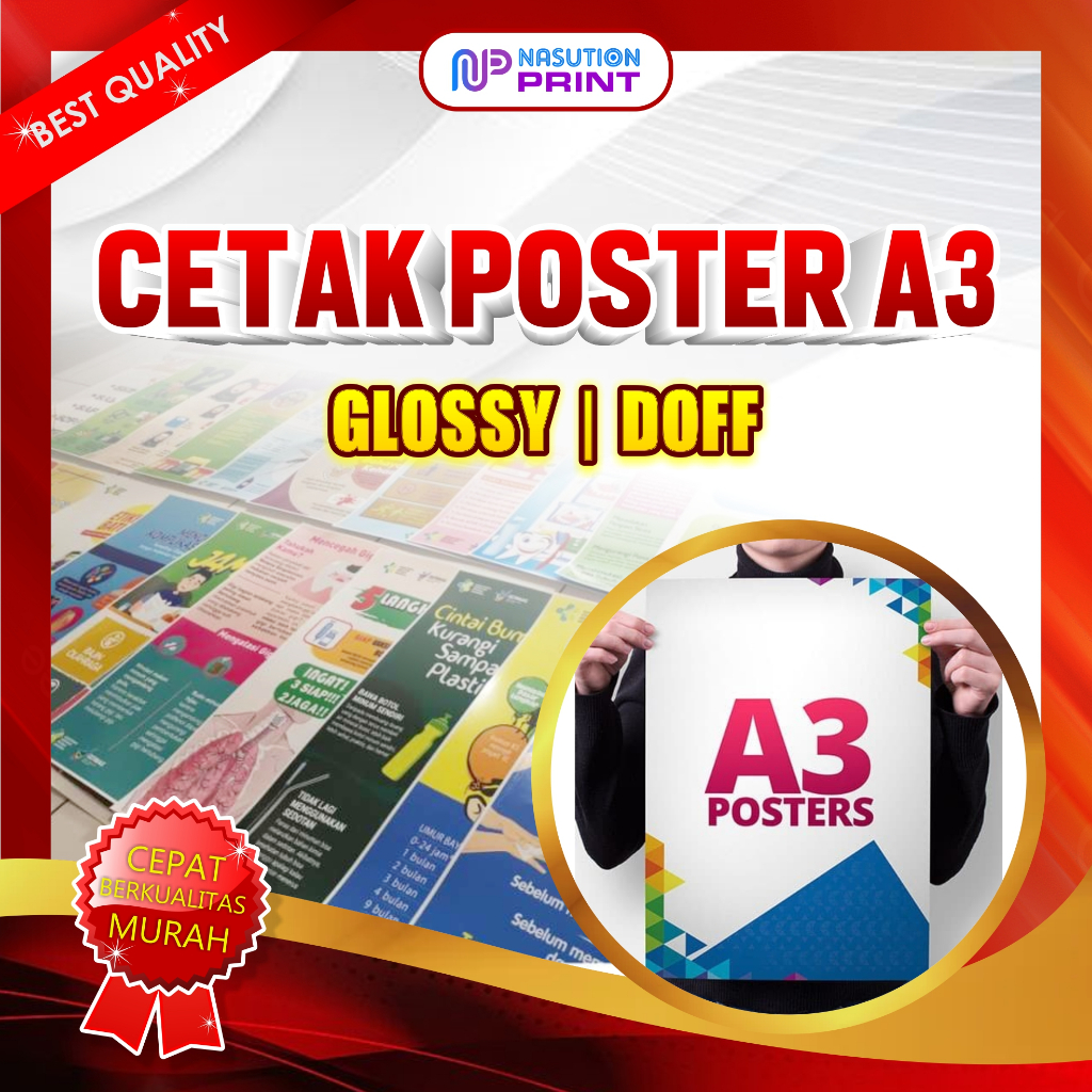 Jual CETAK POSTER A3 | POSTER Dinding | Majalah Dinding | Pamflet | Leaflet | A3 | Art Paper ...