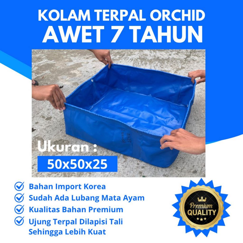 Jual Terpal Kolam Mini Kolam Terpal Mini Ikan Kotak Bahan Orchid Ukuran ...