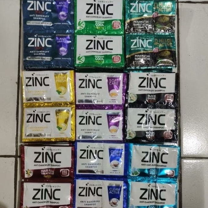 Jual (Beli banyak lebih murah) zinc shampo Renceng isi 12 saset ...