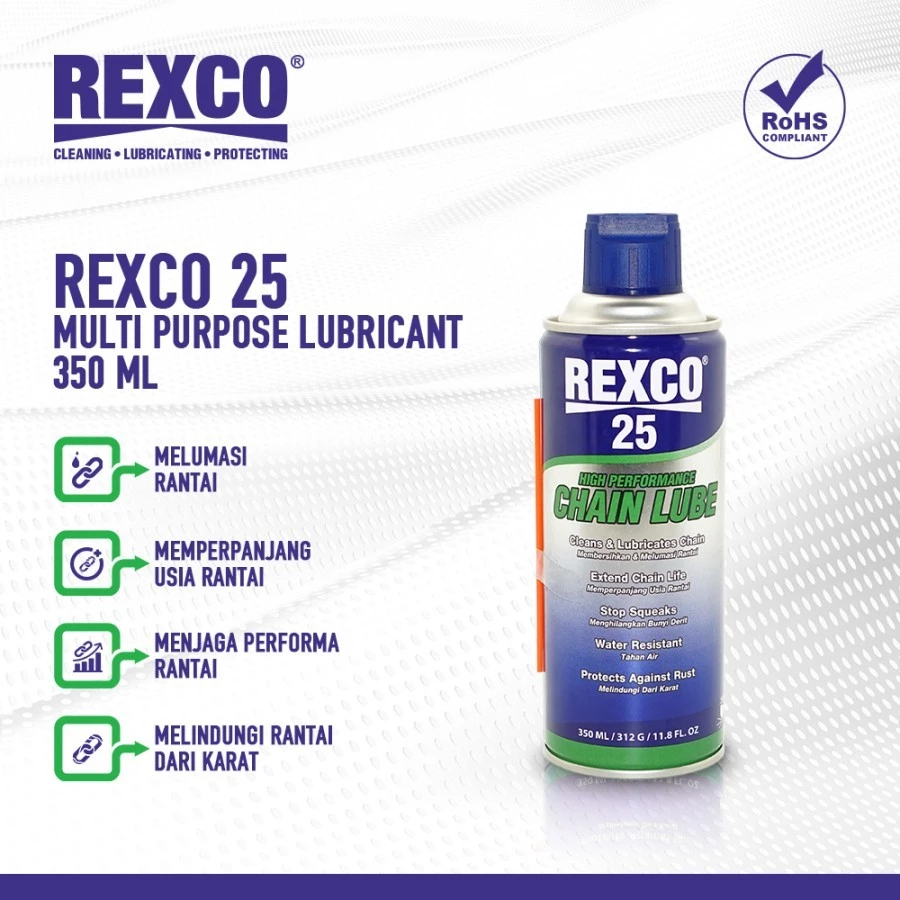 Jual REXCO 25 350ml Pelumas Rantai Chain Konveyor Lahar / Conveyor Bearing Lubricant REXCO 25 ...