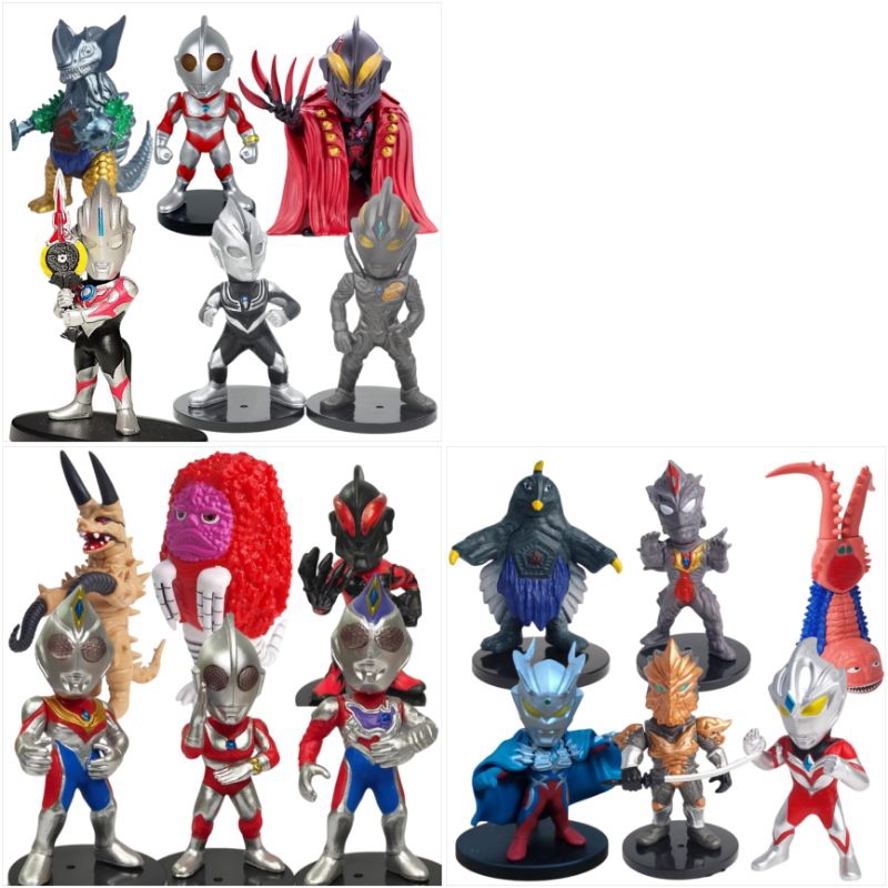 Jual Action Figure Set 6 Ultraman Monster Bemstar Pigmon Chibi Size ...