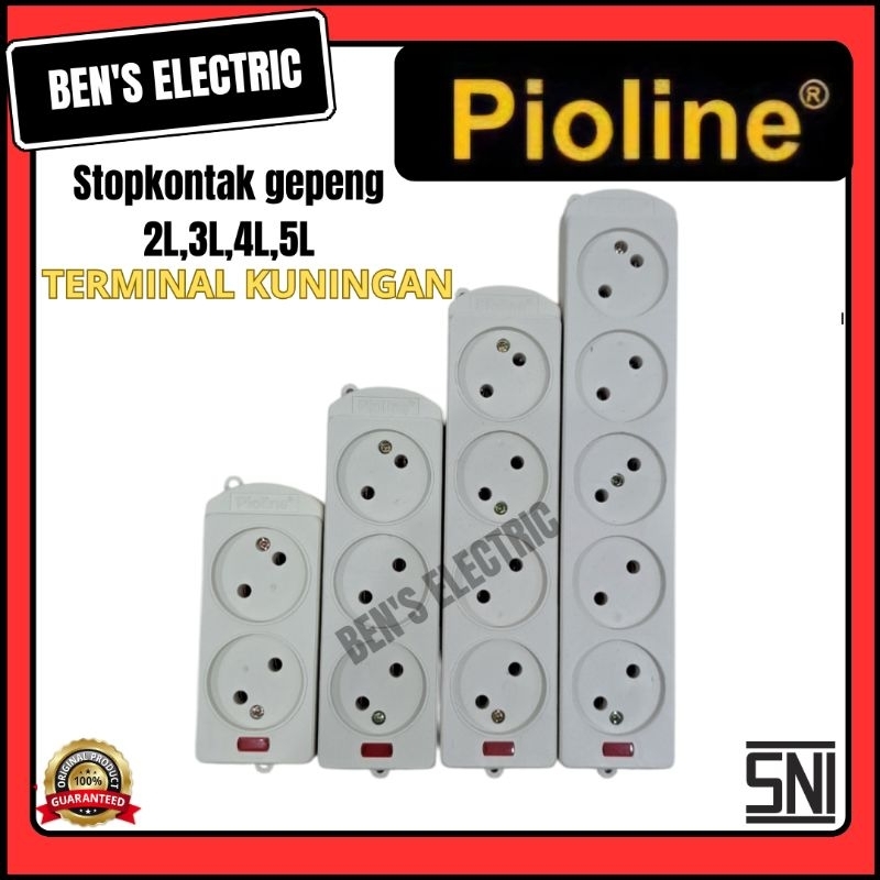 Jual Pioline stopkontak / terminal gepeng + lampu indikator 2L,3L4L,5L | Shopee Indonesia
