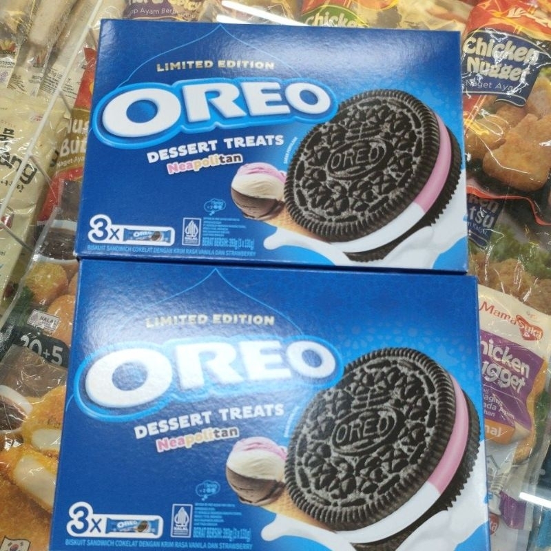 Jual Oreo Desert treats Neapolitan limited edition 3x131gr | Shopee Indonesia