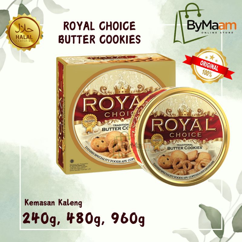 Jual Biskuit Royal Choice Butter Cookies Kaleng 240gr, 480gr, 960gr ...
