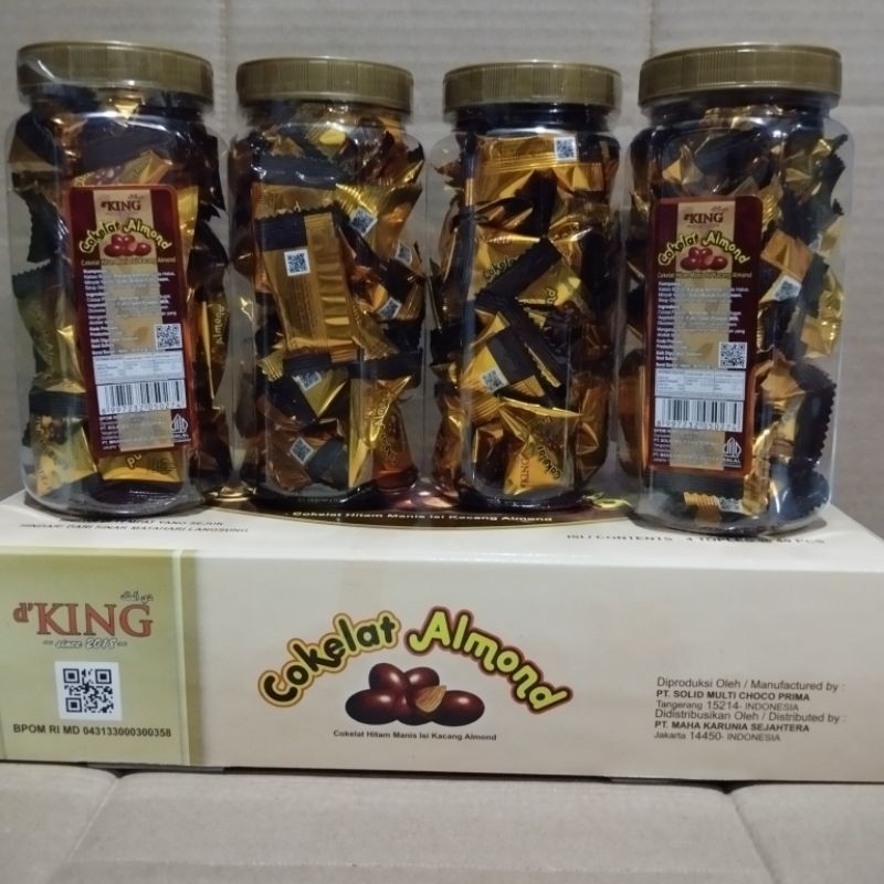 Jual Coklat Almond dKing 1 Dus isi 4 toples/Bonibol Cokelat/Mix/Bisco ...
