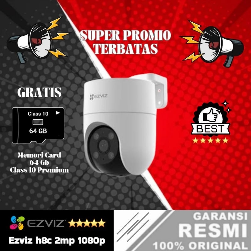 Jual PROMO EZVIZ H8c 2MP Smart CCTV Wifi IP Camera Outdoor Rotate 360 ...