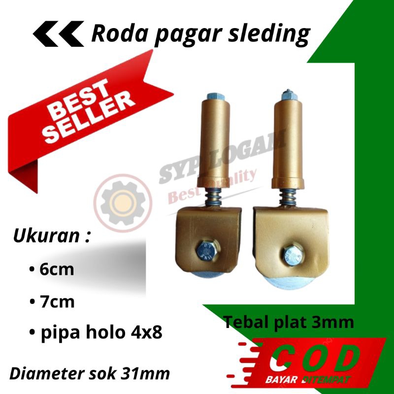 Jual Roda pagar sleding, Roda sleding pipa holo 4x8 | Shopee Indonesia