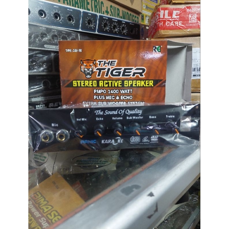 Jual The Tiger Stereo Active Speaker PMO 1400 Watt Plus Mic & Echo ...