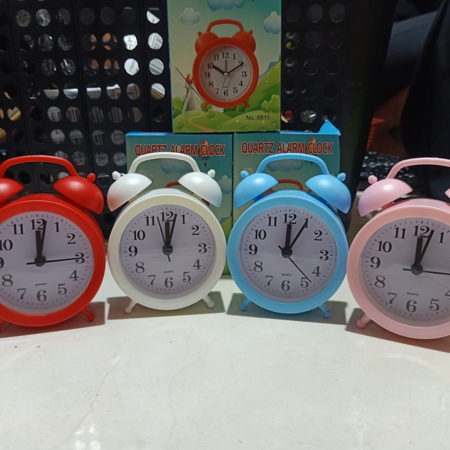 Jual Jam Weker Clock 8811 ABS / Jam Meja Beker 8811 / Jam Fashion Meja ...