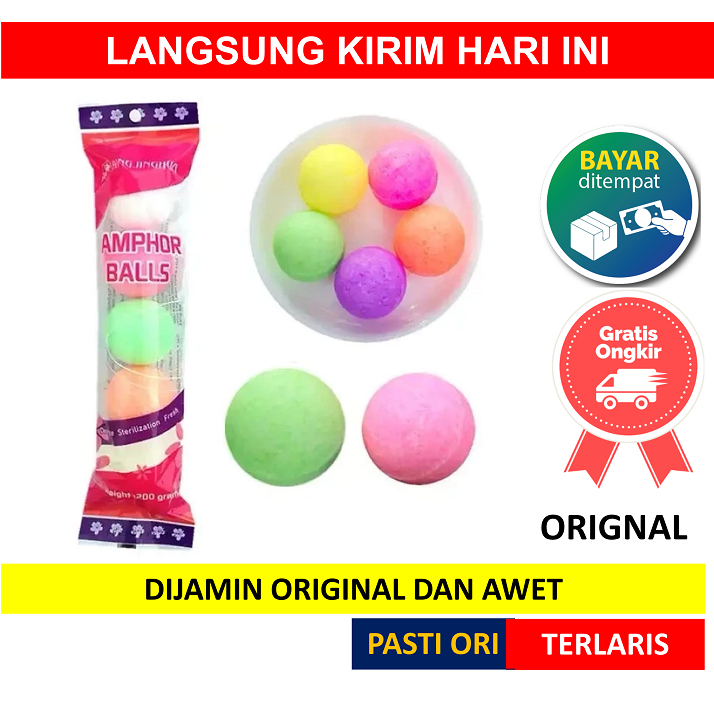 Jual [ KAMBUL ] KAMPER BULAT Kapur Barus BOLA Toilet Kamar Mandi Lemari ...