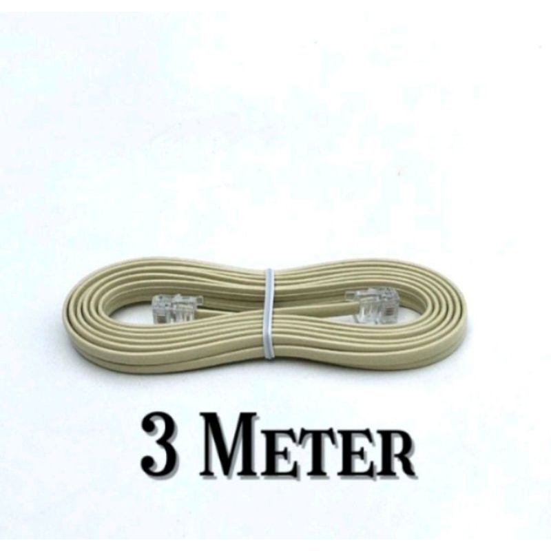 Jual KABEL LINE TELEPON Isi 4 +RJ11 (3Meter) | Shopee Indonesia