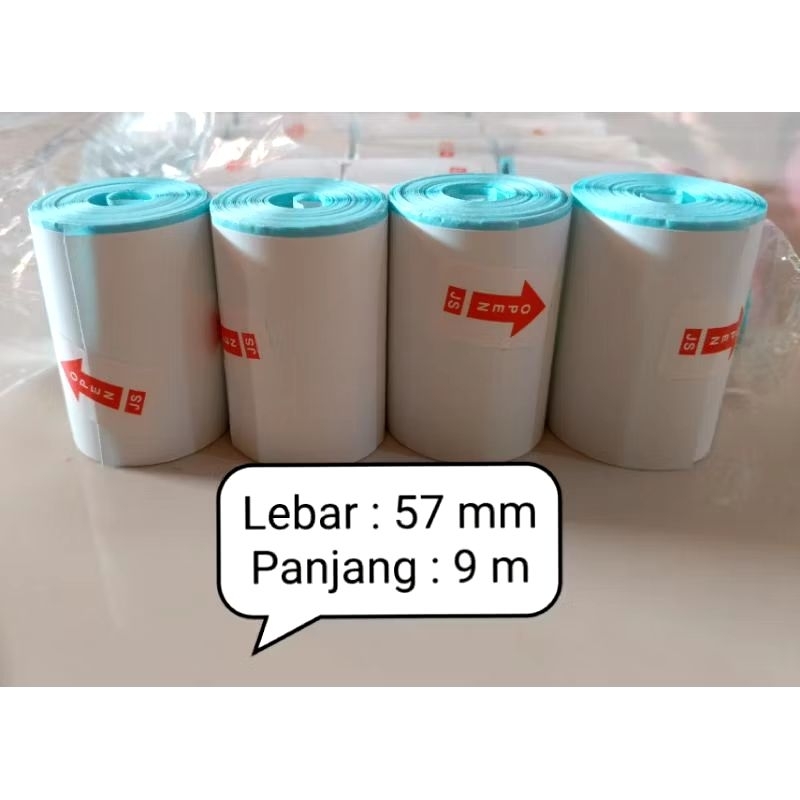 Jual Kertas Stiker Label Termal 58 mm Panjang 6 meter dan 9 meter ...
