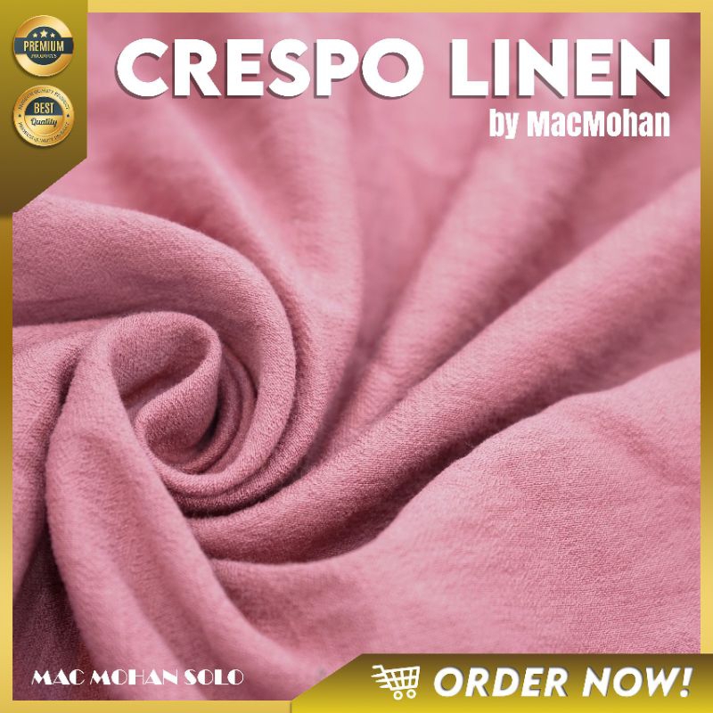 Jual Kain Crespo Linen Polos Premium Bahan Gamis Blouse Kemeja | Shopee ...