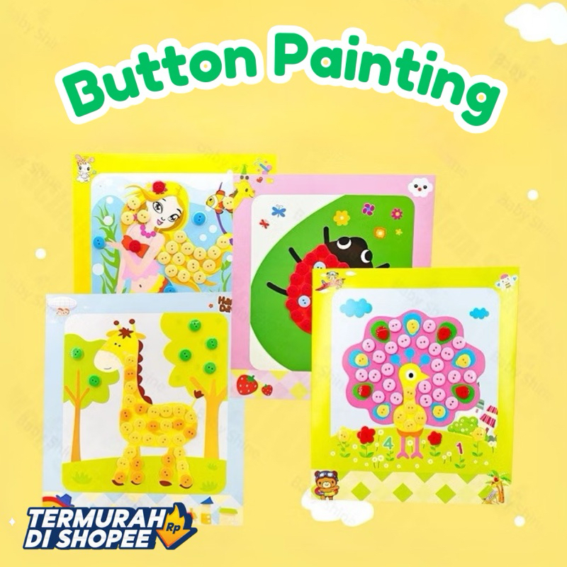 Jual Mainan Menempel DIY PAINTING BUTTON menempel kancing stiker/ diy ...
