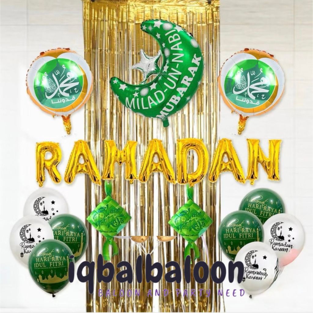 Jual RAMADAN MILAD DECORATION SET/DEKORASI LEBARAN/IDUL FITRI/RAMADHAN ...