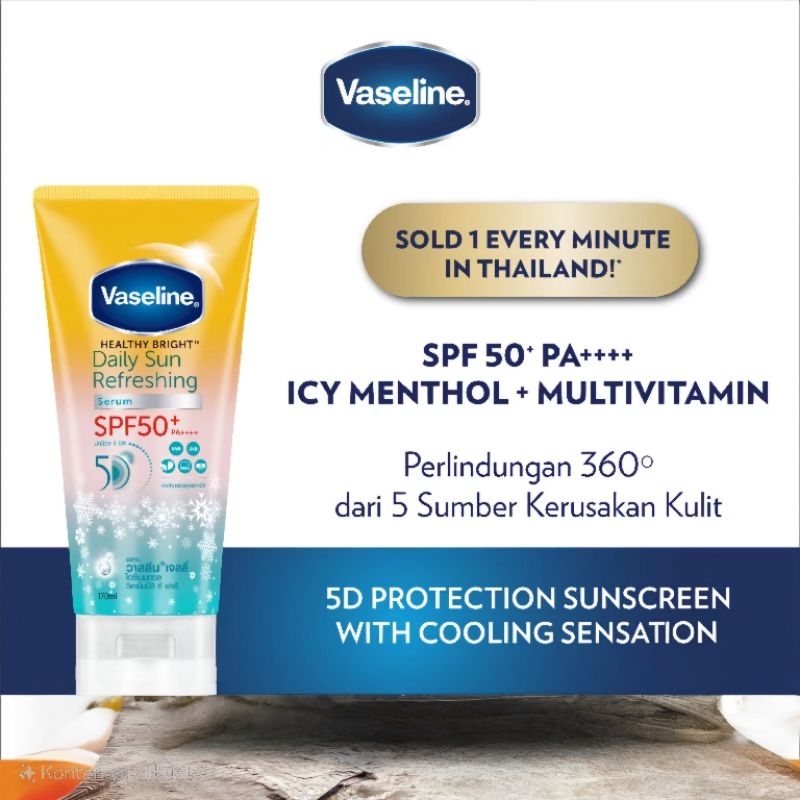 Jual Vaseline Healthy Bright Daily Sun Refreshing SPF50+ PA++++ Icy ...