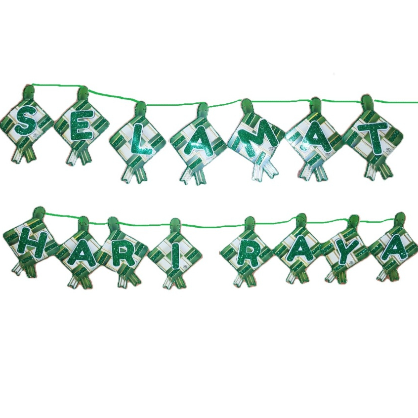 Jual Garland Selamat Hari Raya Ketupat Gliiter | Shopee Indonesia
