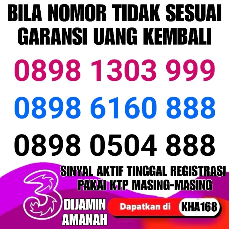 Jual NOMOR CANTIK TRI | Shopee Indonesia