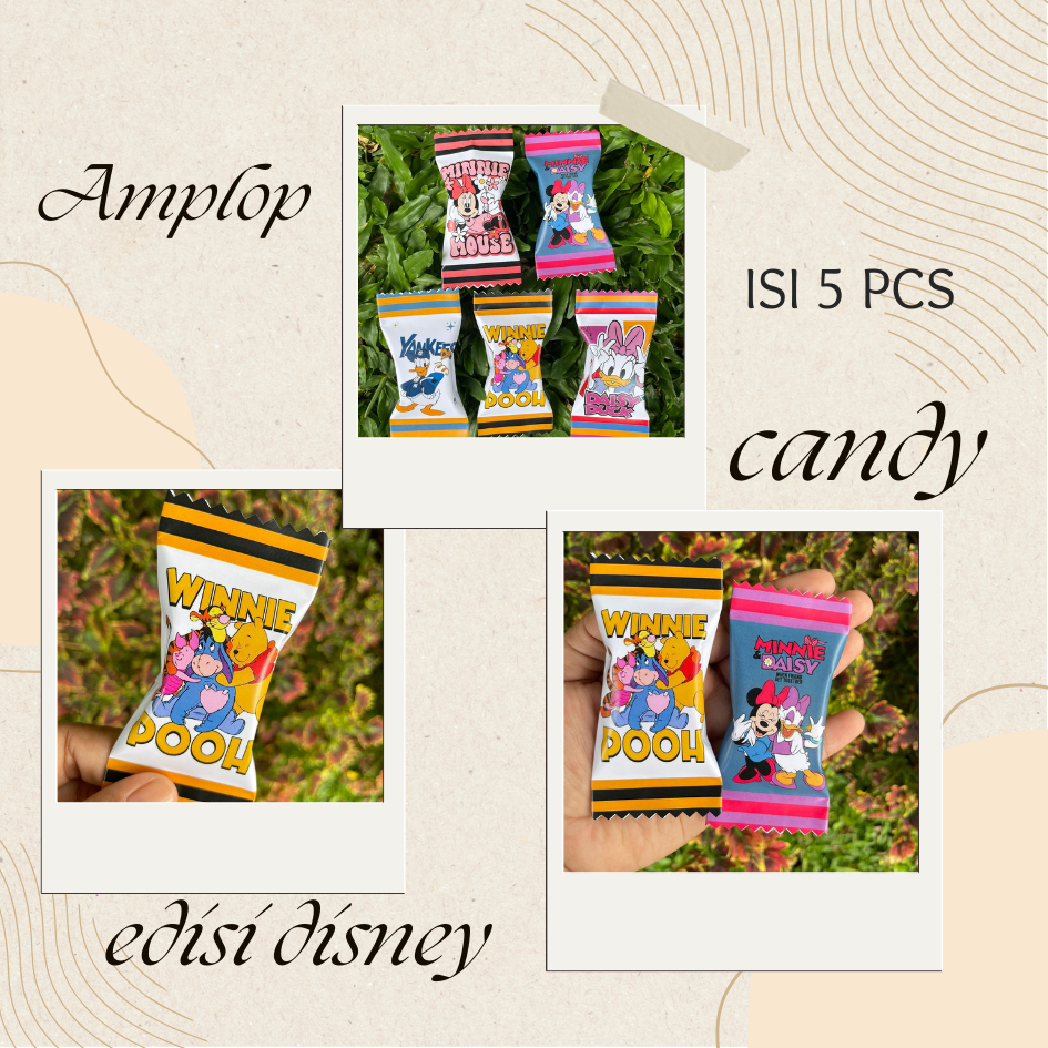 Jual (isi 5 pcs ) Amplop Permen Lebaran Lucu edisi DISNEY dan unik ...