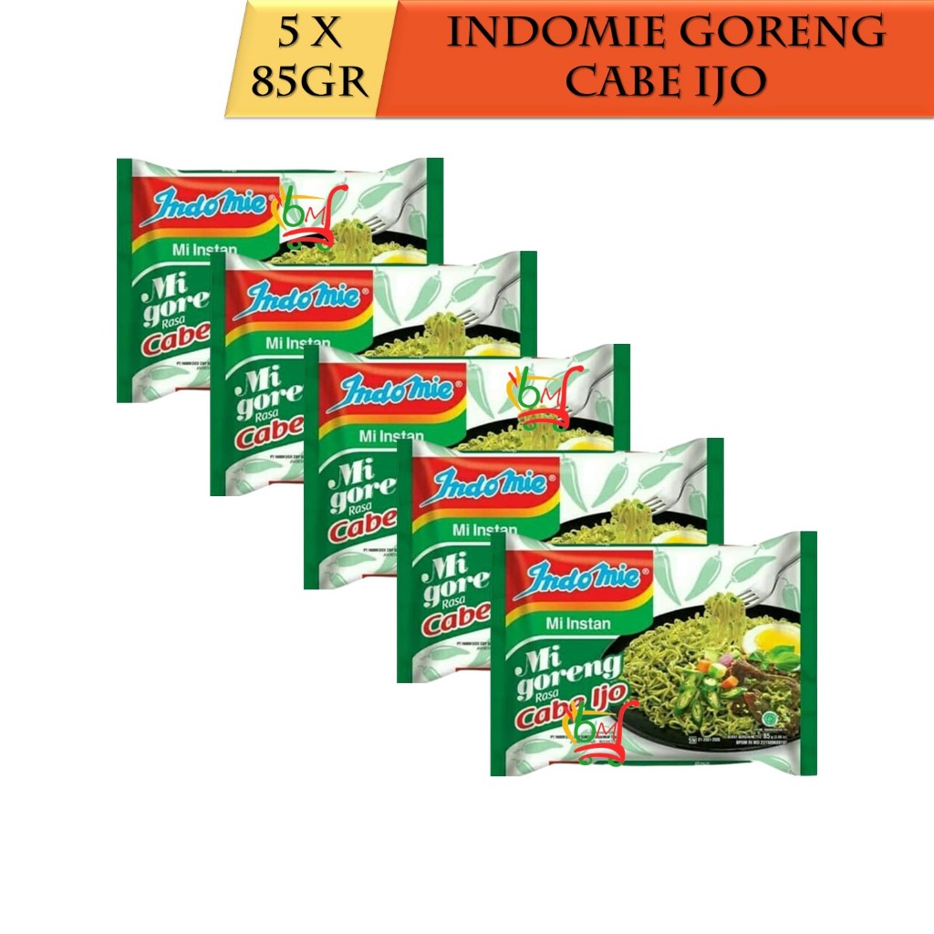 Jual INDOMIE GORENG CABE IJO 80GR ISI 5 PCS | Shopee Indonesia