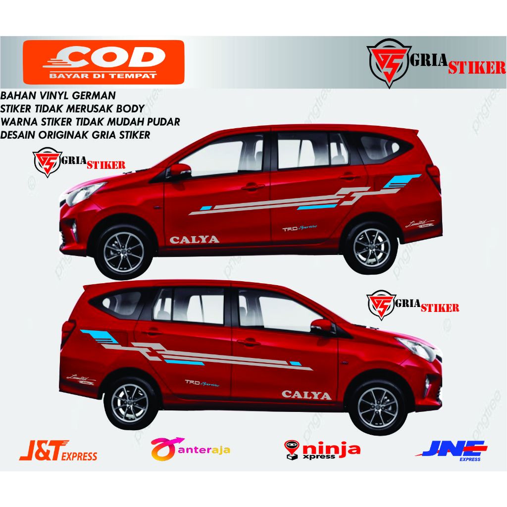 Jual Stiker mobil calya sigra cutting stiker striping sport racing ...