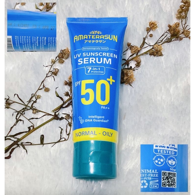 Jual [ORIGINAL 100%] AMATERASUN UV Sunscreen Serum SPF 50+ PA++ 50 gram ...