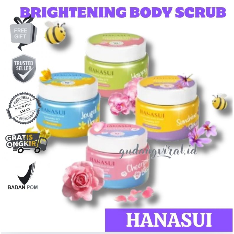 Jual ️GV ️ [New Scrub] HANASUI BRIGHTENING BODY SCRUB - MENGANGKAT SEL ...