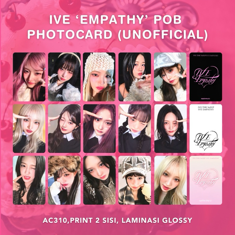 Jual POB IVE ‘EMPATHY’ Unofficial Photocard Wonyoung Leeseo Liz Yujin Gaeul Rei PLVE You Me And ...