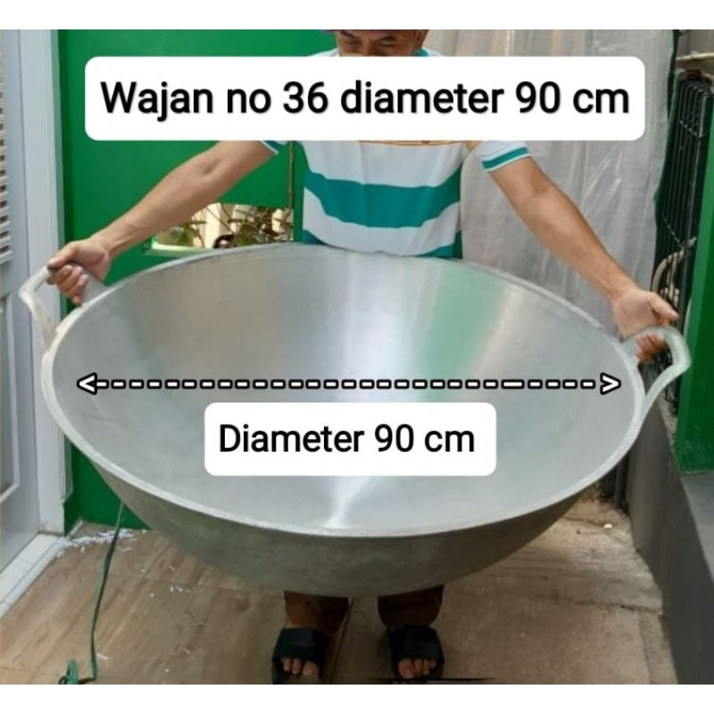 Jual Wajan Kuali Katel Ukuran Besar Jumbo No 36 Wajan Anti lengket Tebal Anti Penyok Anti pecah ...