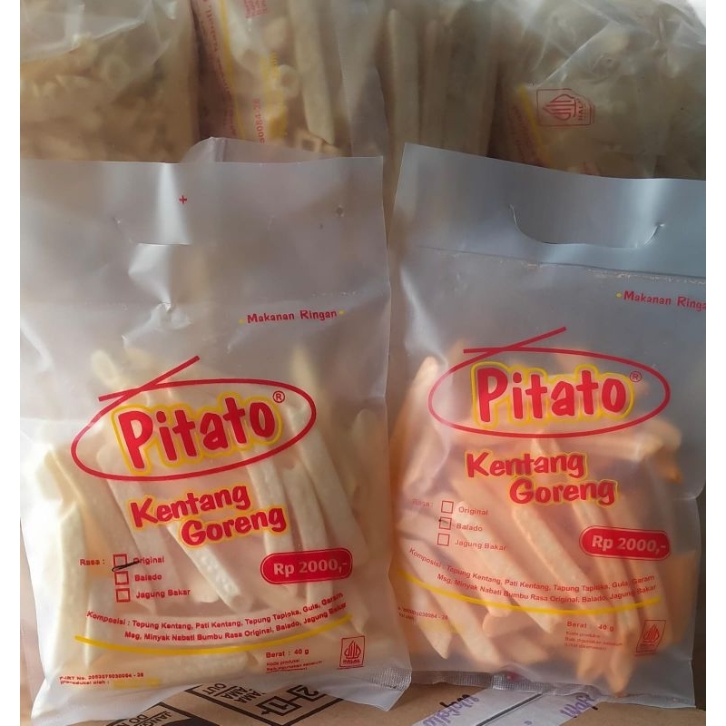 Jual Pitato Snack kentang goreng kemasan 40gr | Shopee Indonesia