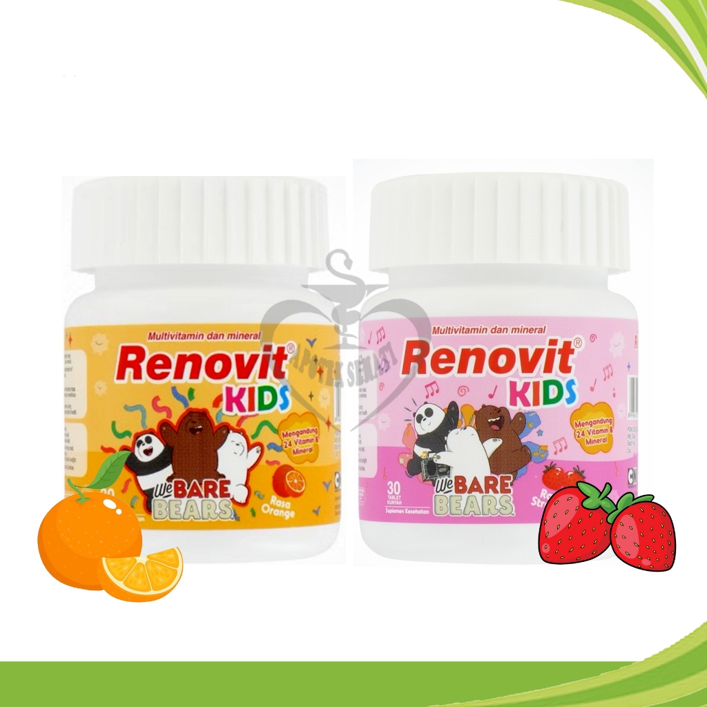 Jual Renovit Kids Tablet Hisap Multivitamin Daya Tahan Tubuh Anak ...