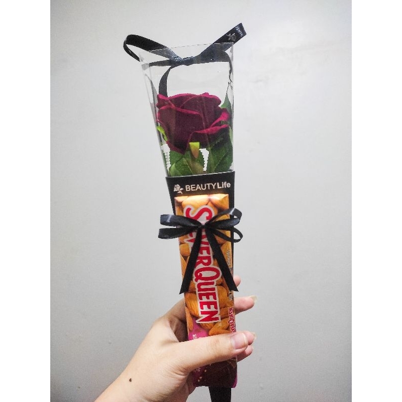 Jual Valentines Gift Double Romantic Rose Flower Chocolate Bouquet ...