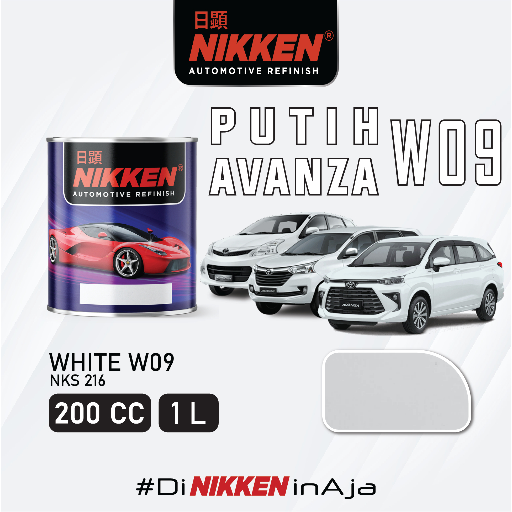 Jual NIKKEN NKS 216 White W09 Cat Putih Toyota Avanza - NC Solid Color ...
