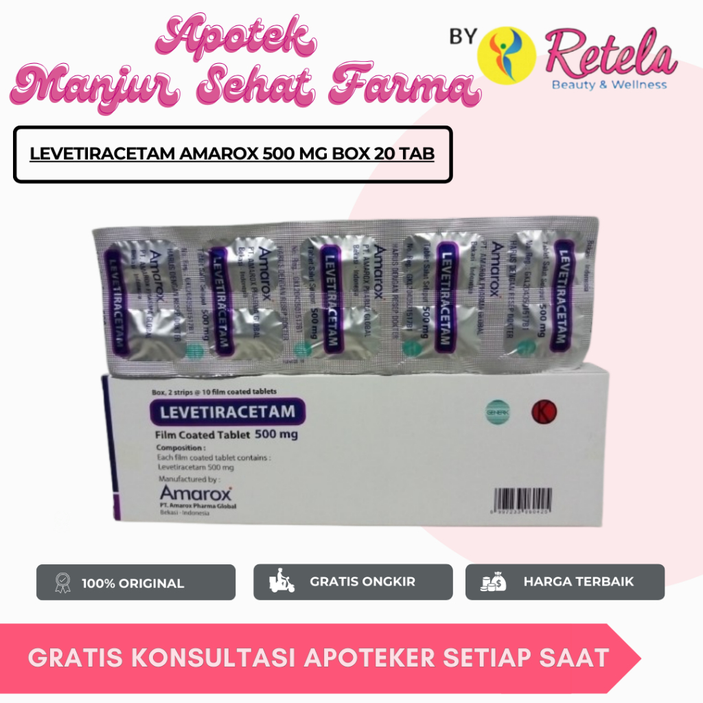 Jual LEVETIRACETAM AMAROX 500 MG BOX 20 TABLET | Shopee Indonesia