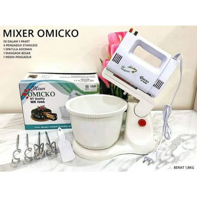 Jual Stand Mixer Omicko 2 Liter / Pengocok Telur Multifungsi 120W ...