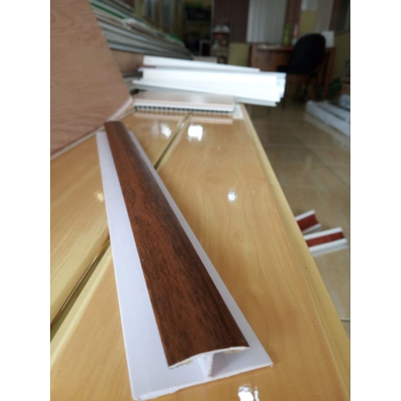 Jual List Plafon PVC serat kayu jati Seri Alfafon 608 | Shopee Indonesia