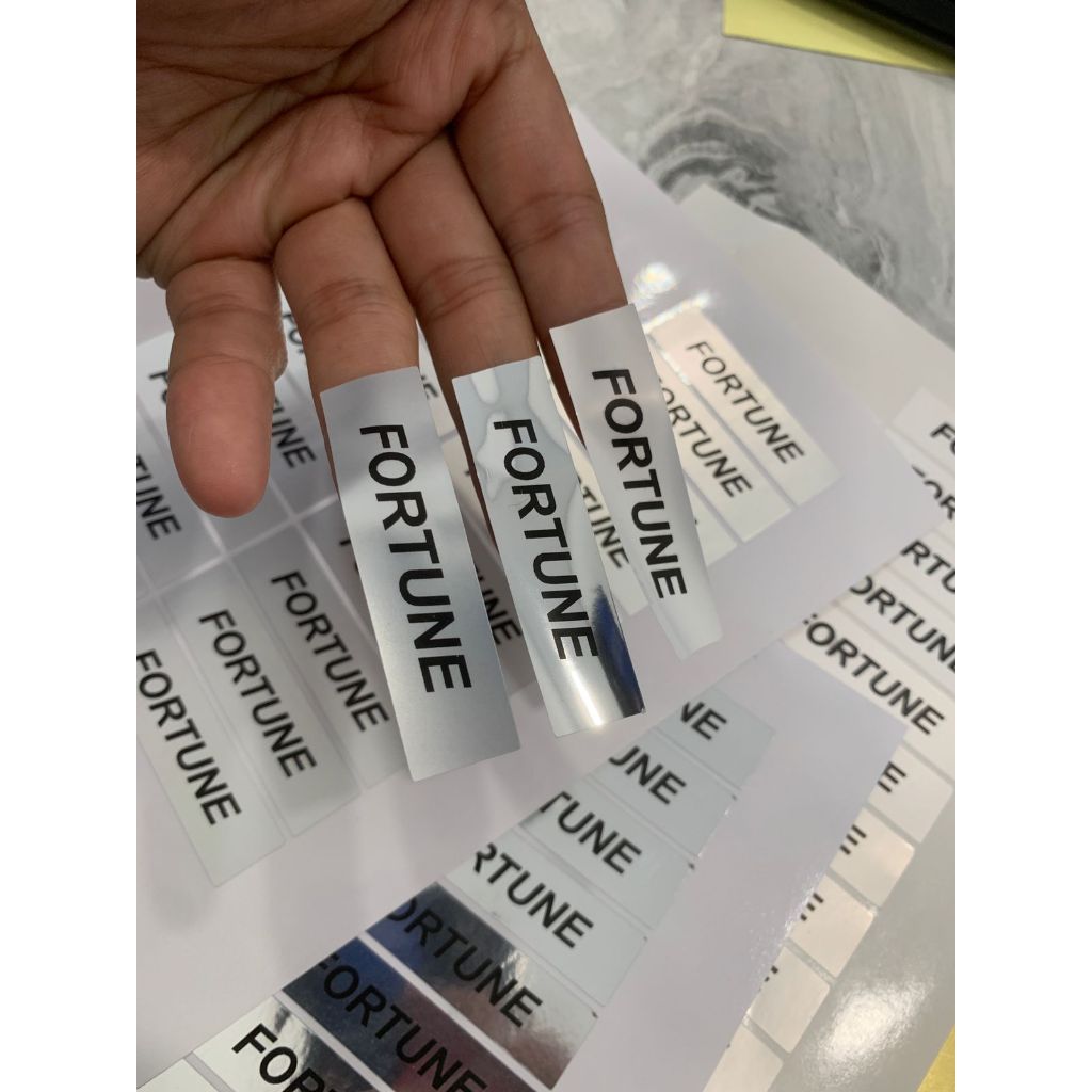 Jual Cetak Sticker Label Kotak Ukuran Kecil GLOSSY TRANSPARAN - VINYL ...