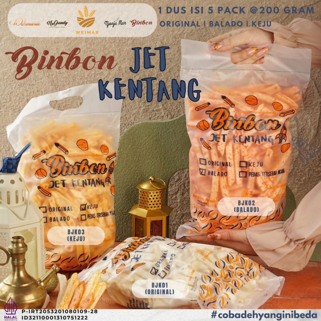 Jual BINBON JET KENTANG 200 GRAM/ STICK SABENA ISI 150 gram x 12 PACK ...